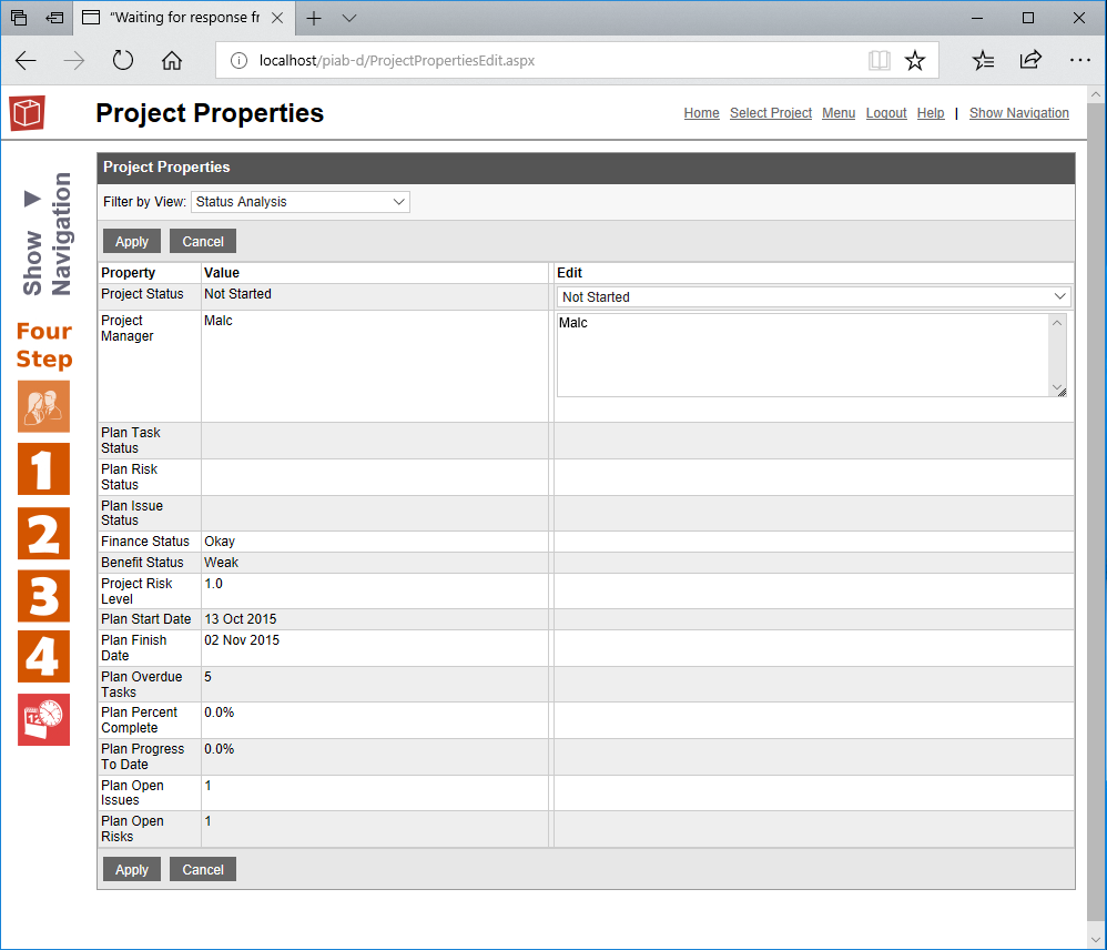 Project Properties