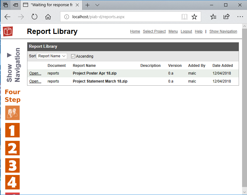 Reports Library